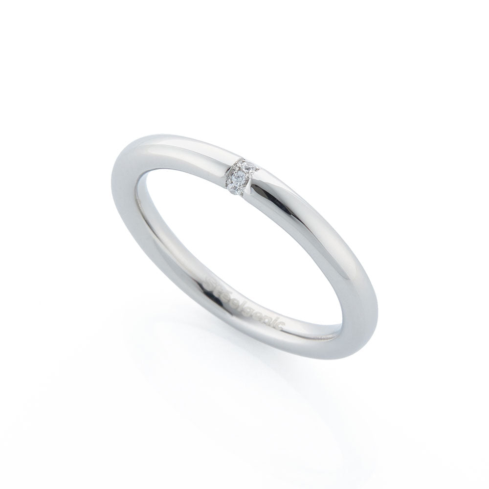 Steelgenic stainless steel zero diamond ring ZERO｜RSN9322